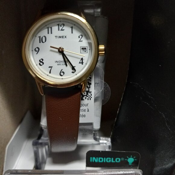 Timex | Jewelry | Timex Indiglo Womens Watch With Leather Band | Poshmark
